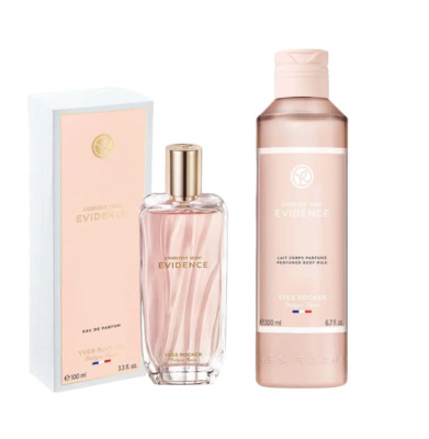 Yves Rocher Comme Une Evidence Perfume and Body Hair Milk Set for Women ...