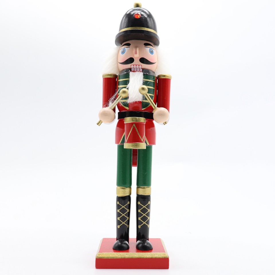 30cm 12" Christmas Wooden Nutcracker Soldier Puppet Guard Statue Xmas ...