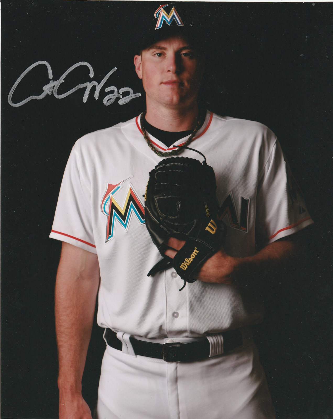 CARTER CAPPS SIGNED AUTO'D 8X10 PHOTO FLORIDA MIAMI MARLINS MARINERS ...