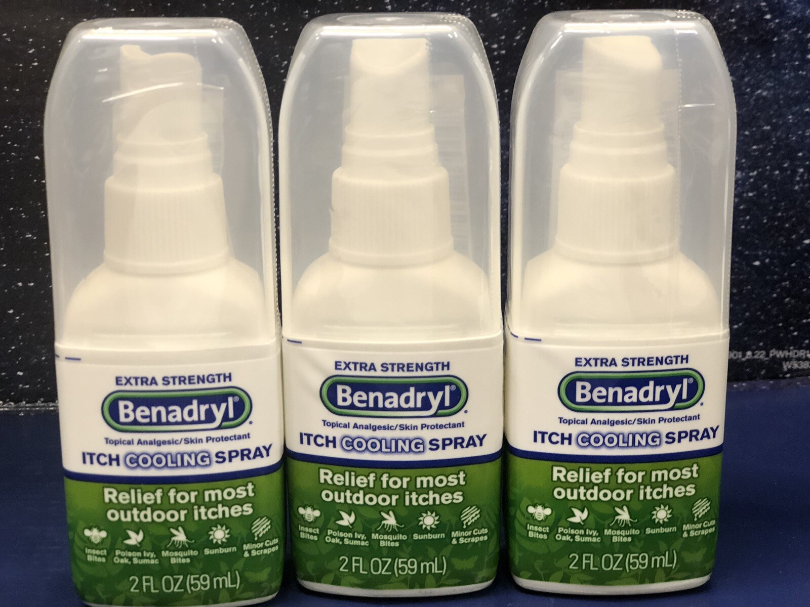 3 Pack Benadryl Extra Strength Itch Stopping Cooling Spray 2oz Exp Read ...