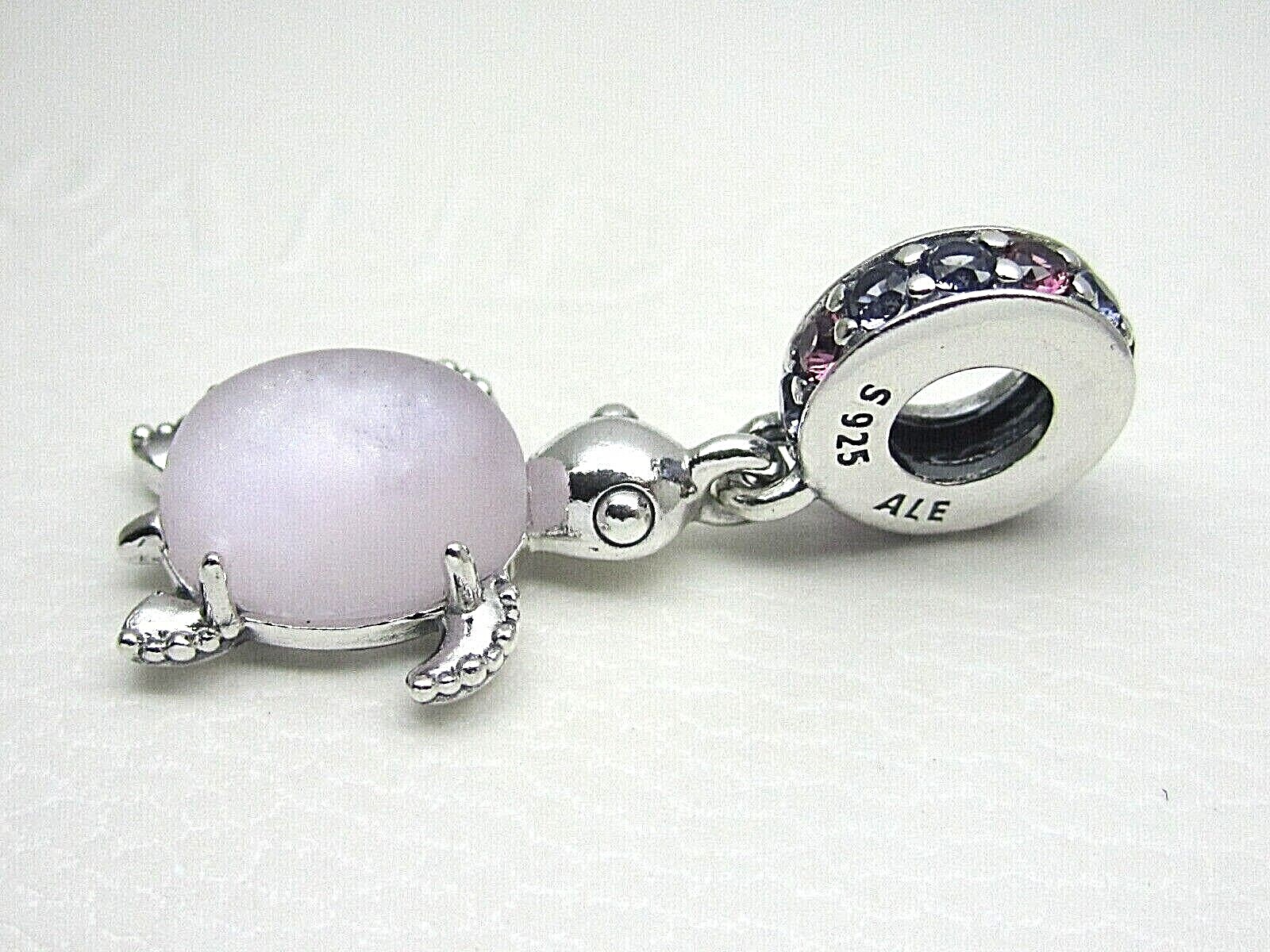 Authentic Pandora #798939C02 Murano Glass Pink Sea Turtle Dangle Charm ...