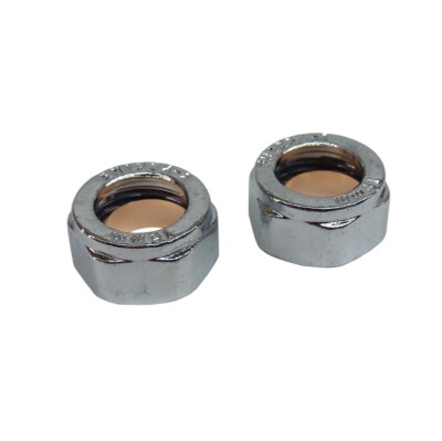 Chrome 15mm Compression Fitting Nuts and Olives (2 Pack) | eBay UK