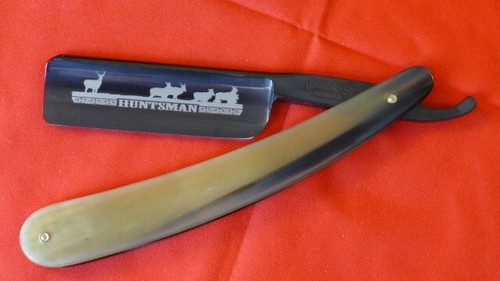 NOS 7/8 size Heribert Wacker "Huntsman" Black Razor, Square Point ...