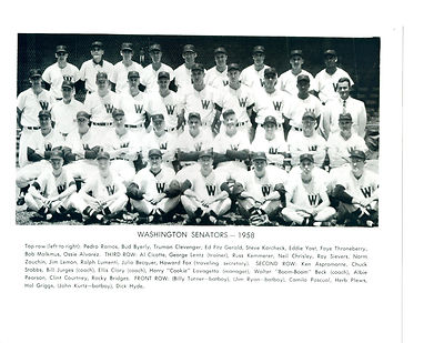 1958 WASHINGTON SENATORS 8X10 TEAM PHOTO PEARSON YOST BASEBALL USA | eBay