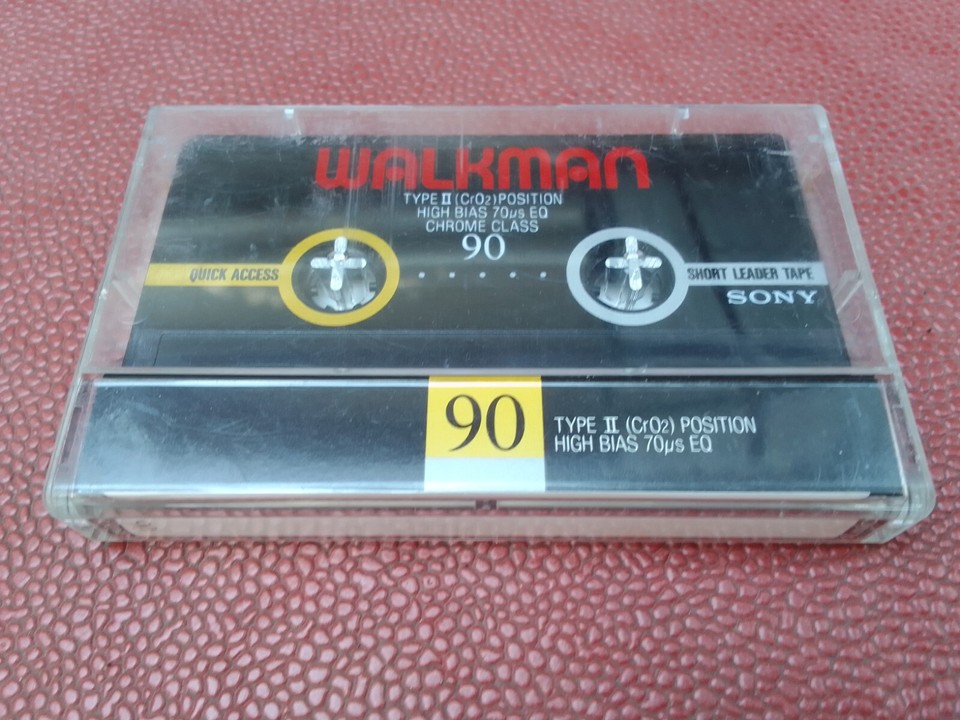 RARE SONY WALKMAN 90 VINTAGE 1988 AUDIO BLANK CASSETTE TAPE CHROME ...