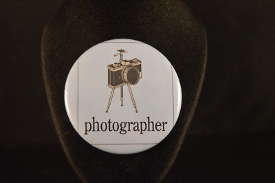 "PHOTOGRAPHER" Lot of 3 BUTTONS pins pinbacks 2 1/4" badges Large NEW ...
