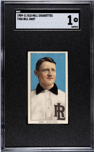 BILL HART 1909-11 T206 Old Mill SGC 1 *Eye Appeal SL SOUTHERN LEAGUE ...