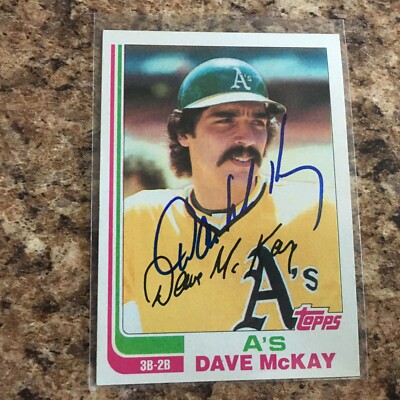 Dave McKay Signed 1982 Topps Auto Oakland Athletics A's | eBay