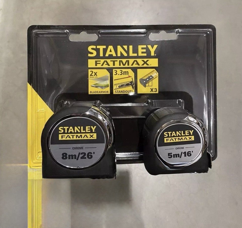 Stanley FatMax Tape Measure pack 5m/ 16’ & 8m/ 26’ | eBay UK