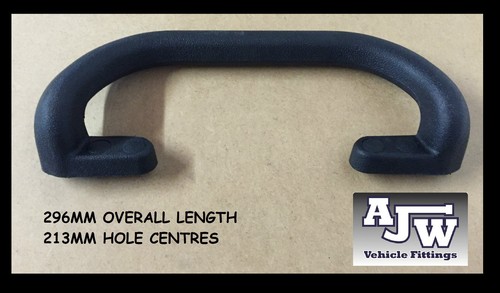 1 Large Steel Core 296mm BLACK Grab Pull Handle Trailer Horsebox Taxi ...