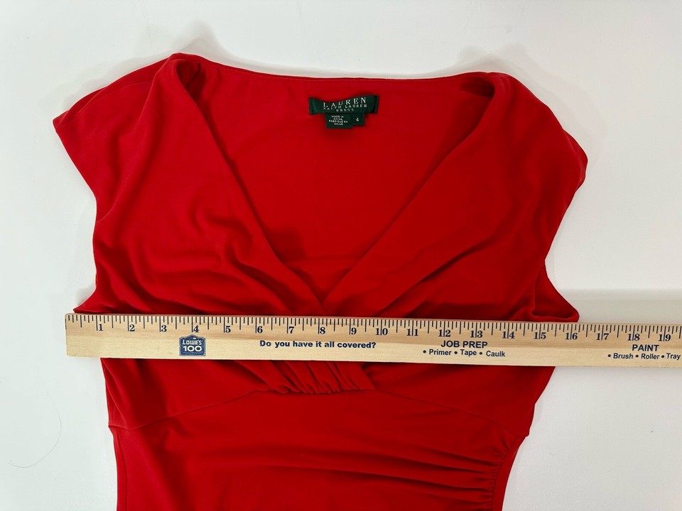 Vintage Lauren Ralph Lauren Dress Women's 4 Midi Cocktail Cap Sleeve ...