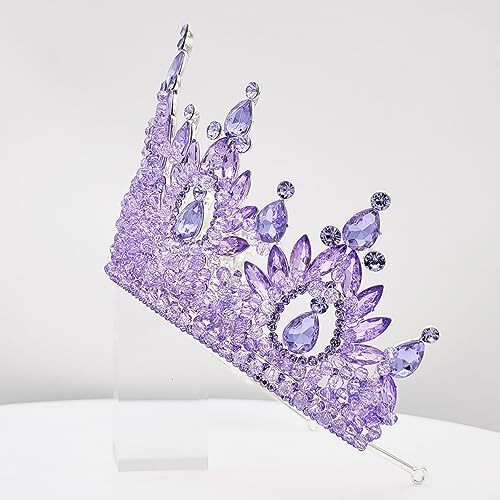 Large Tiaras and Crowns for Women Crystal Tall Pageant Crowns Light ...