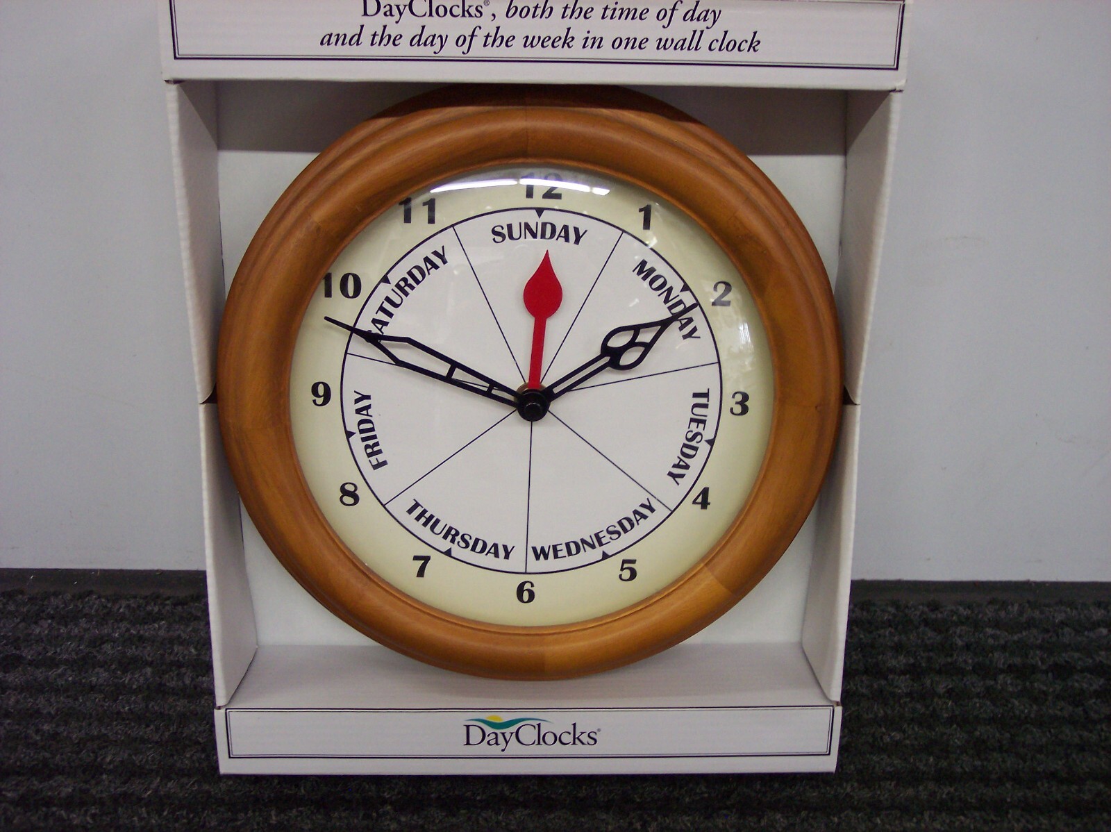 NEW 7 Day of Week Clock Date DAYCLOCK Retirement DAYCLOCKS RV ...