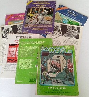 RARE Dungeons and Dragons D&D/Gamma World Books Lot | eBay