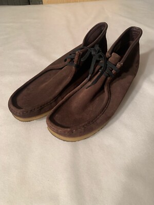 Clarks Stinson Hi Chukka Boots Brown Oily Gras Marron Casual Men's Size ...