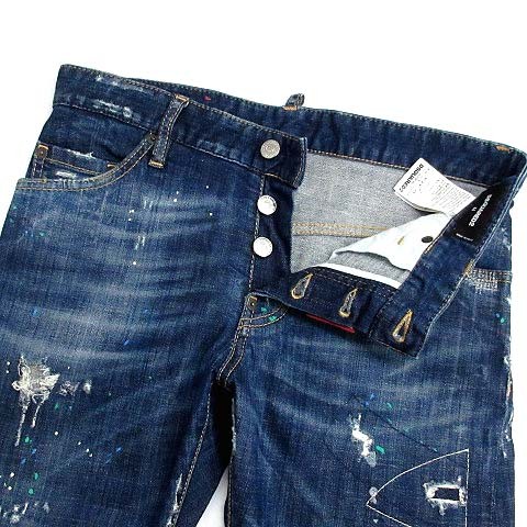 Dsquared Dsquared2 Sexy Twist Jeans Jean Denim Pants Paint Damage ...