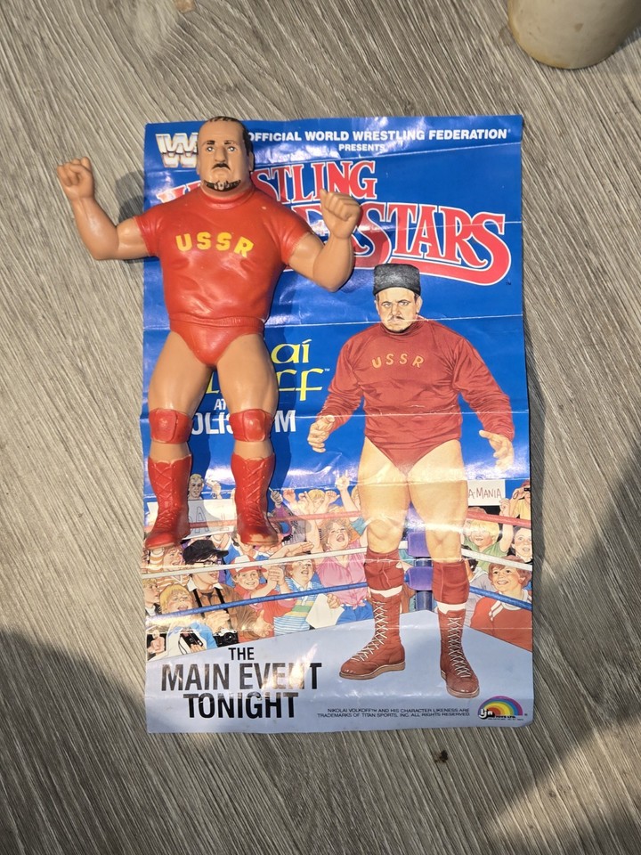 Vintage LJN Titan Sports WWF Wrestling Figure And Fling Em Sling Em ...