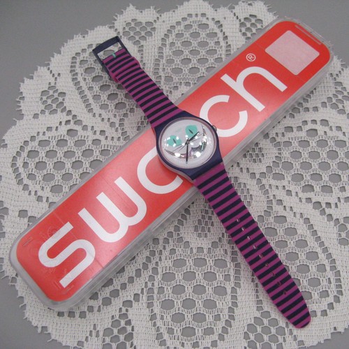 Swatch Watch CAT ME UP SUOW125 Cheshire Cat New Gent Vtg 2016 Unisex ...