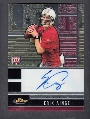 Erik Ainge 2008 Topps Finest Rookie Auto Card #101 NY Jets | eBay