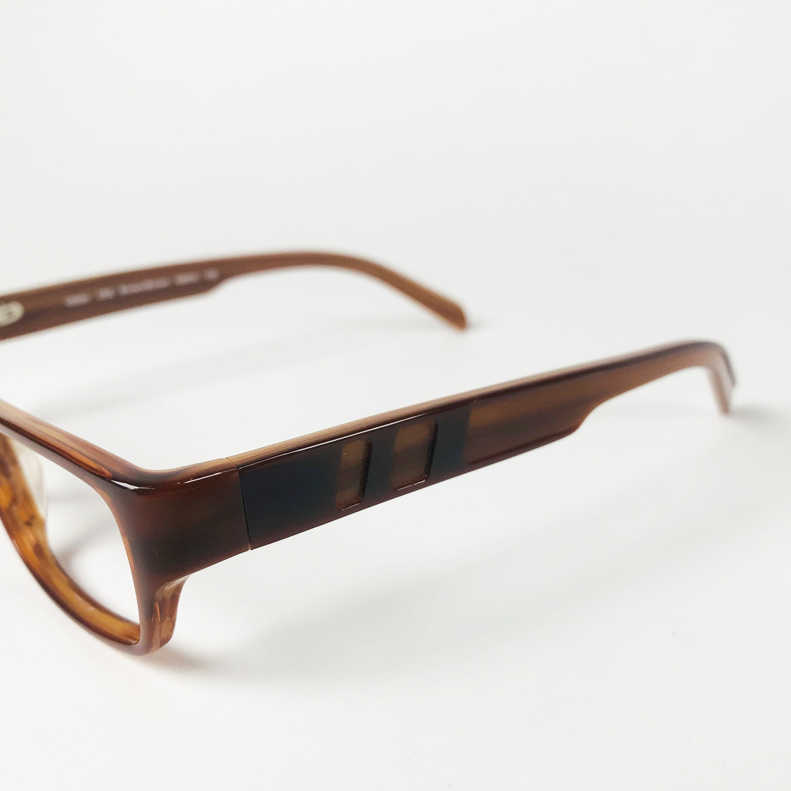 VISION EXPRESS eyeglasses MOTTLED BROWN RECTANGLE glasses frame MOD ...