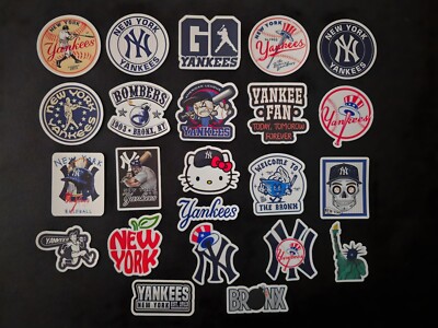 NY New York Yankees Inspired Stickers Baseball Sports Vinyl Decals ...