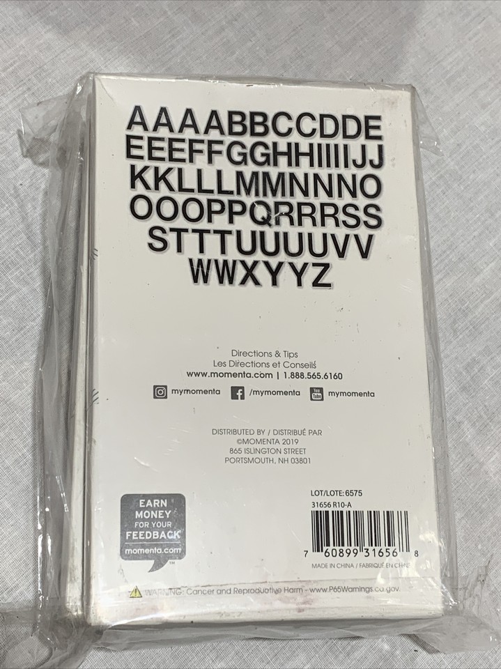 3 Pack Momenta Letter Card stock Stickers A-Z | eBay