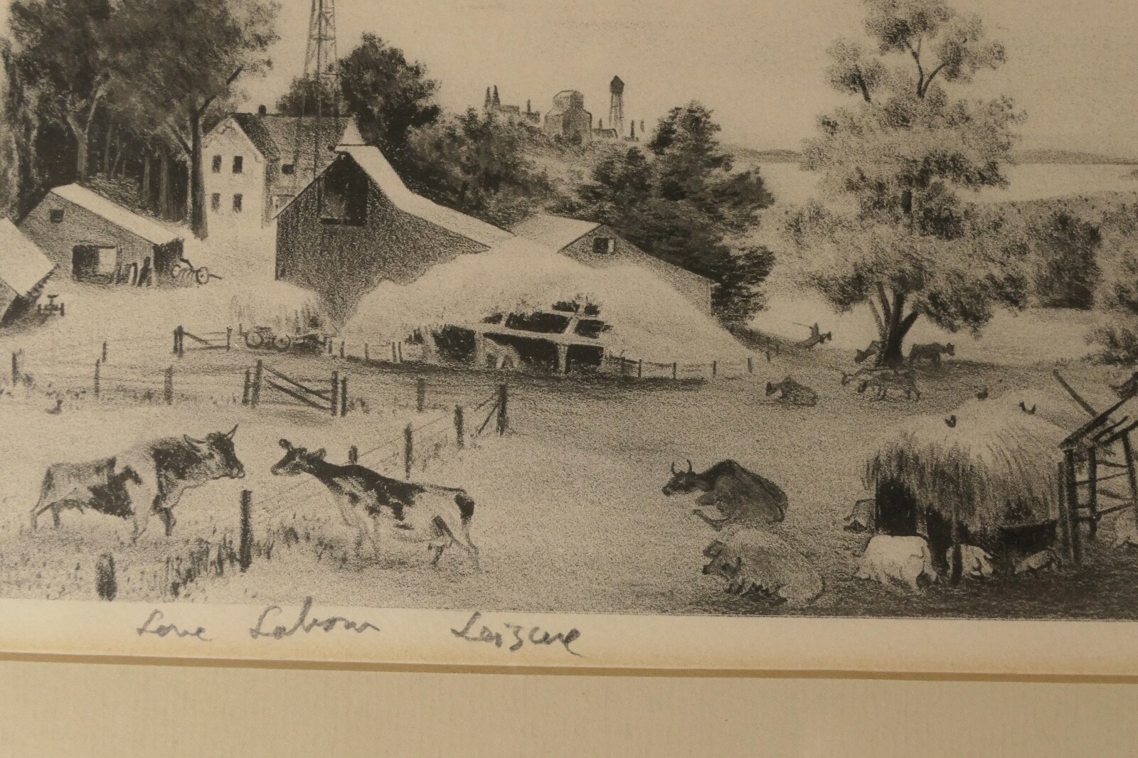 SIGNED ADOLPH ARTHUR DEHN LIMITED EDITION PRINT NUMBERED 100 LOVE LABOR ...