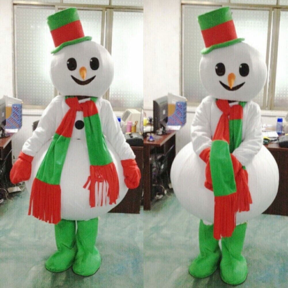 Snowman Mascot Costume Cosplay Party Christmas Fancy Dress Parade ...