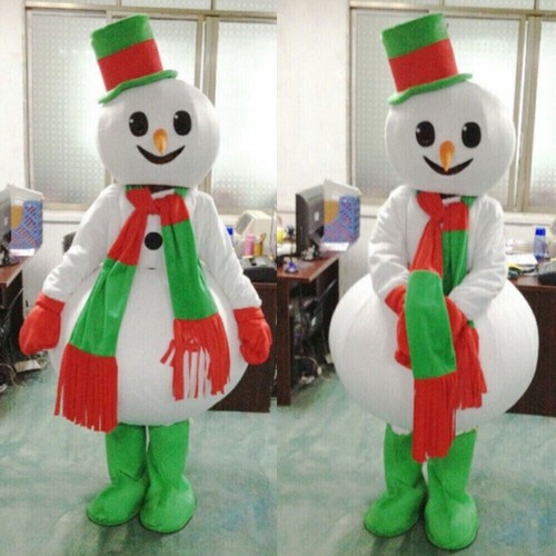 Snowman Mascot Costume Cosplay Party Christmas Fancy Dress Parade ...