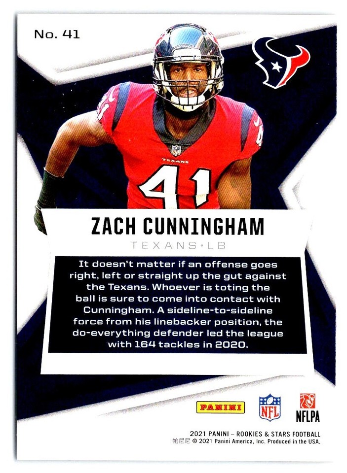 ZACH CUNNINGHAM 99/99 2021 PANINI ROOKIES & STARS ORANGE #41 PARALLEL ...