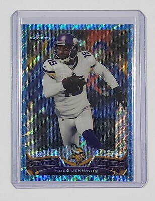 2013 Topps CHROME GREG JENNINGS BLUE WAVE REFRACTOR Card #219 TAKE A L ...