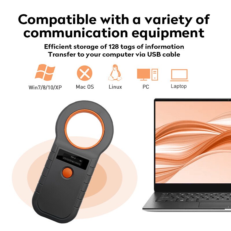 Pet Dog Cat Microchip Reader Animal EMID ISO Chip Scanner Tag ID ...