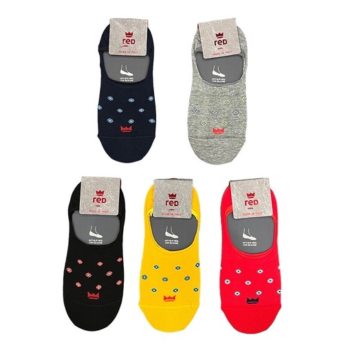 Men's Red Printed Ankle Socks In 5 Colors Made In Italy E2023 | eBay