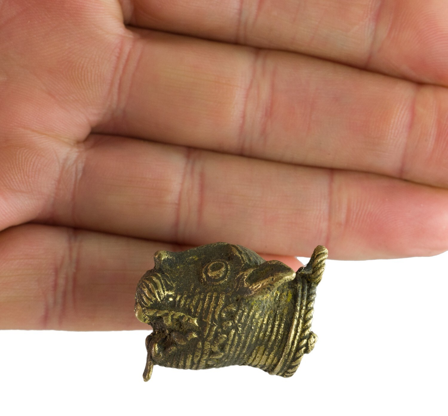 Pendentif Tête de Tigre - Art tribal Bastar - Figurine Dhokra -Unique ...