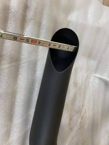 Black 2 into 1 Lake Turn out Exhaust Pipe Harley Chopper Softail FLH ...