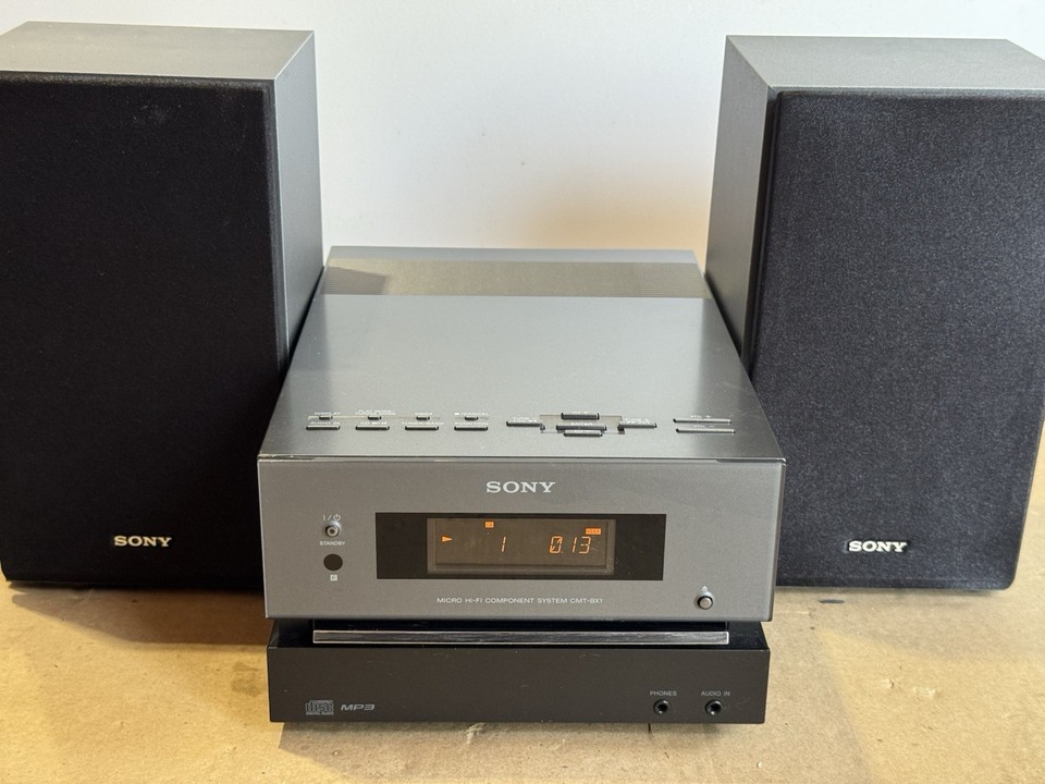 Sony HCD-CBX1 Hi-Fi Micro Bookshelf Stereo System CD/AM/FM/MP3 Radio ...