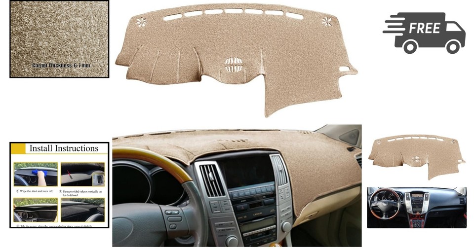 Dash Cover Mat Custom Fit for Lexus RX330 RX350 RX400h Dashboard ...