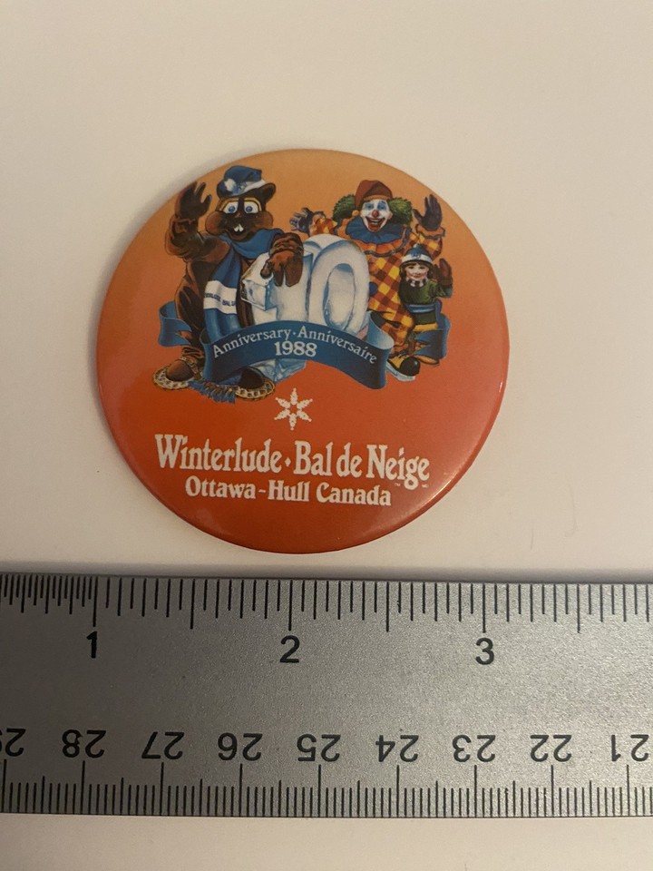 1988 Winterlude Bal De Neige Ottawa Hull Canada Pin Back Button P83 | eBay