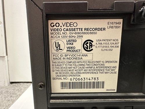 Go Video Montage Dual Deck VCR RECORDER COPIER Gv-6060 6600 6650 VHS ...