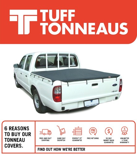 Tuff Bunji Ute Tonneau Cover fits Ford Courier Dual Cab 1999 to 2006 ...