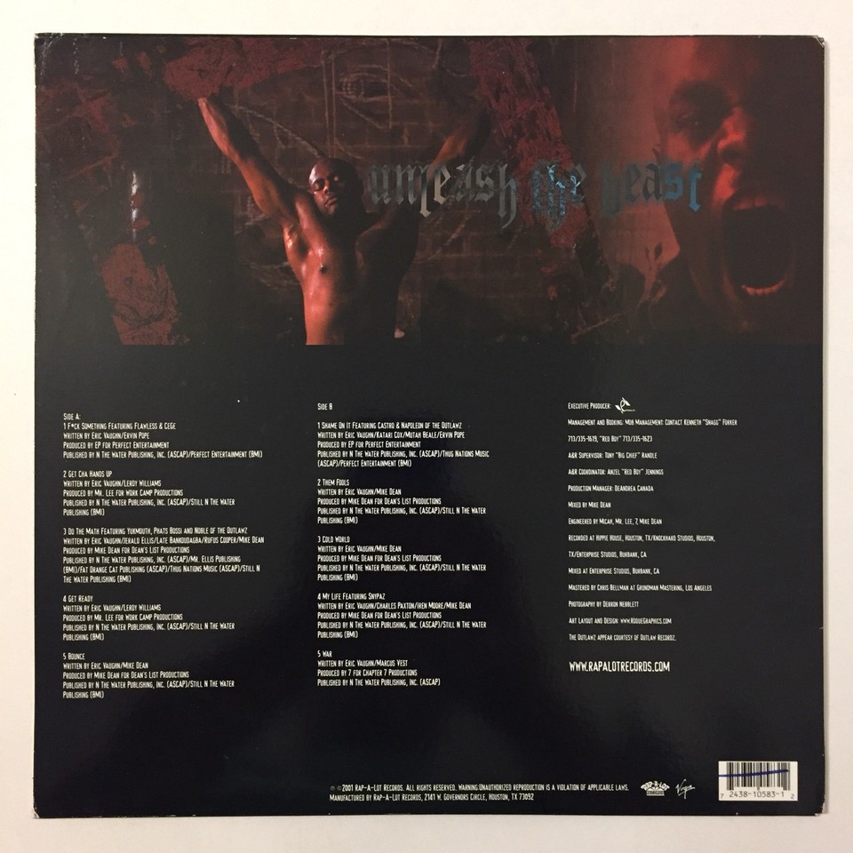 Dorasel Unleash The Beast Vinyl LP White Label Promo NM Rap A Lot ...