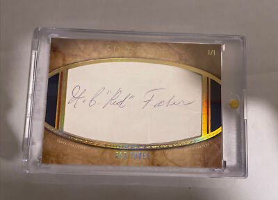 2017 Topps Five Star HG RED FABER AUTO 1/1 Cut Signature SP SSP White ...