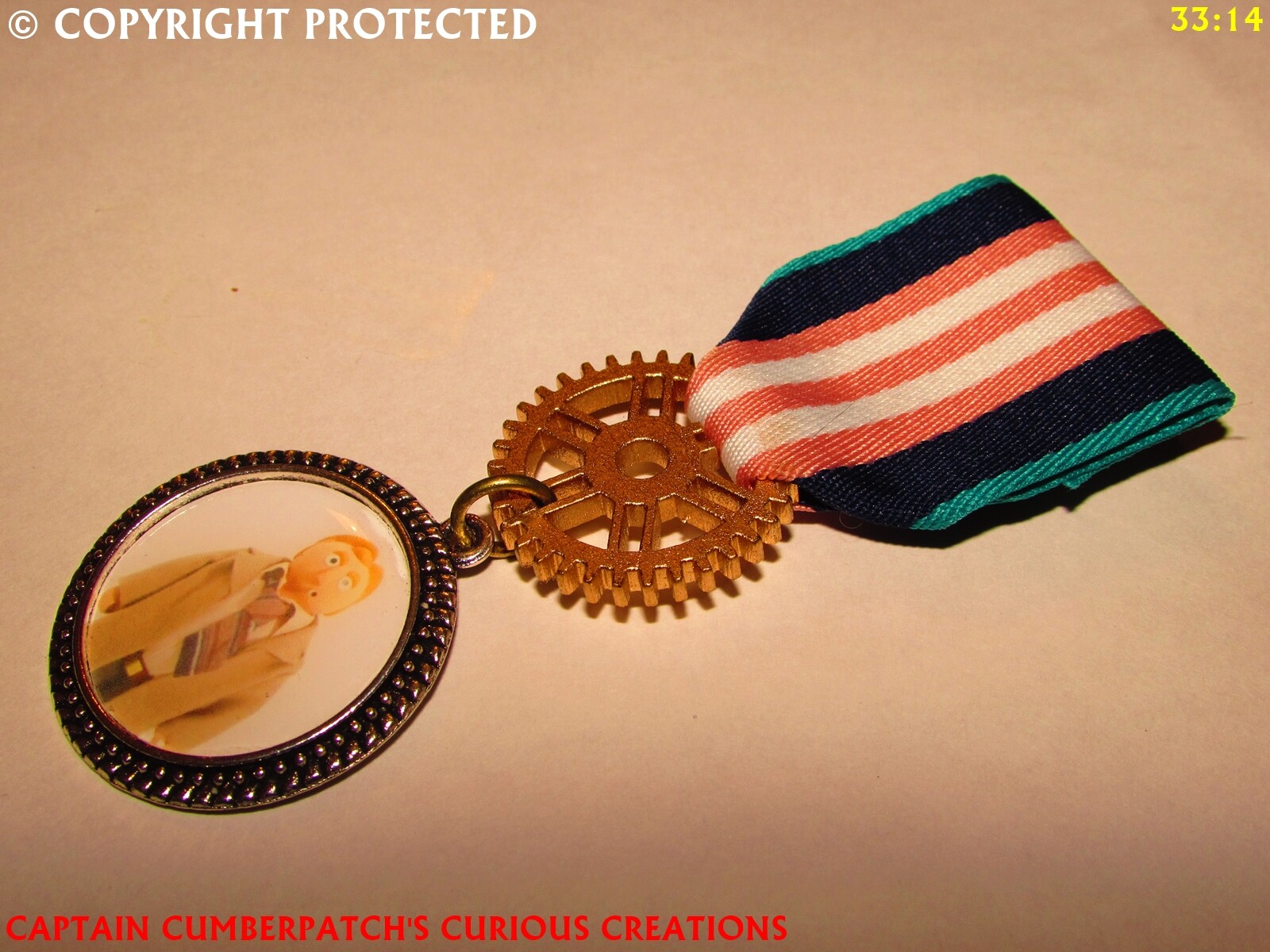 Steampunk Medal badge brooch DCI Gene Hunt Life on Mars Camberwick ...