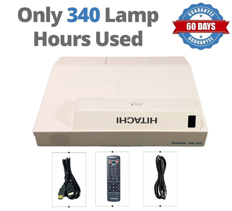 Hitachi CP-TW2505 3LCD Projector Ultra Short Throw w/Bundle Only 340 ...