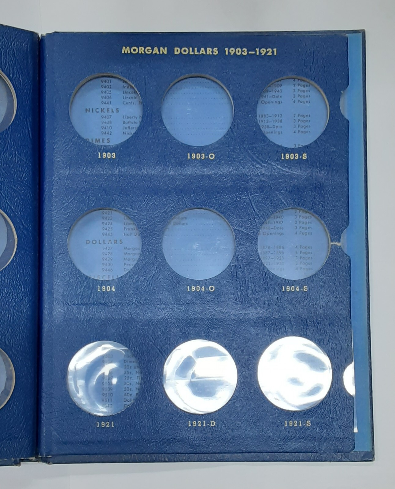 Whitman Deluxe Used Empty Coin Album For Morgan Dollars 1897-1921-#9429 ...