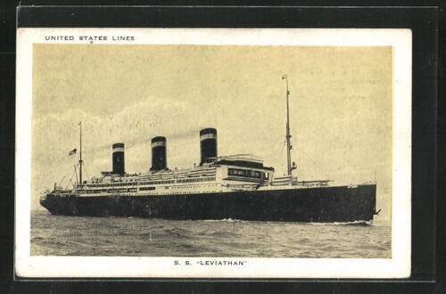 United States Lines SS Leviathan Vaterland Ship Ocean Liner Photo ...