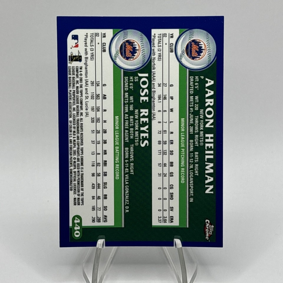 2003 Topps Chrome - Jose Reyes - Rookie (RC) | eBay