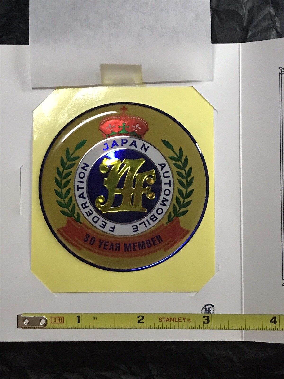 JAF 30th Anniversary Car Inspection Sticker Japan Automobile Federation ...