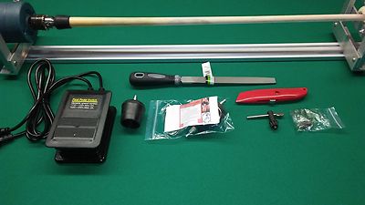 POOL CUE LATHE INCLUDES HAND TOOLS, ARBOR SET, COLLETS, HOW TO MANUAL ...