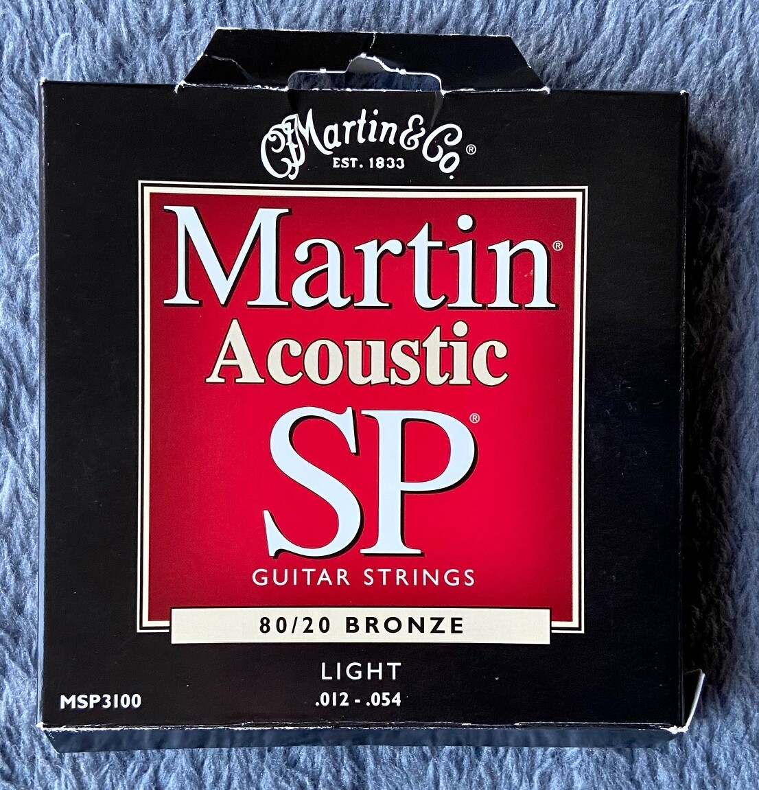 Martin SP Bronze Acoustic Guitar Strings MSP3100 80/20 Light 12 - 54 UK ...
